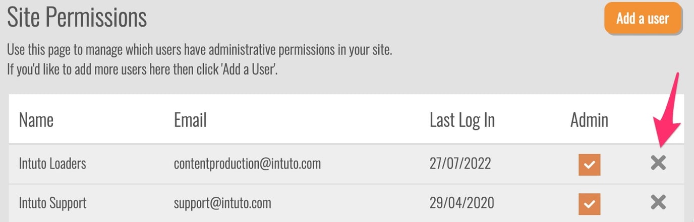 How do I add or remove an Admin or Editor from the site?
